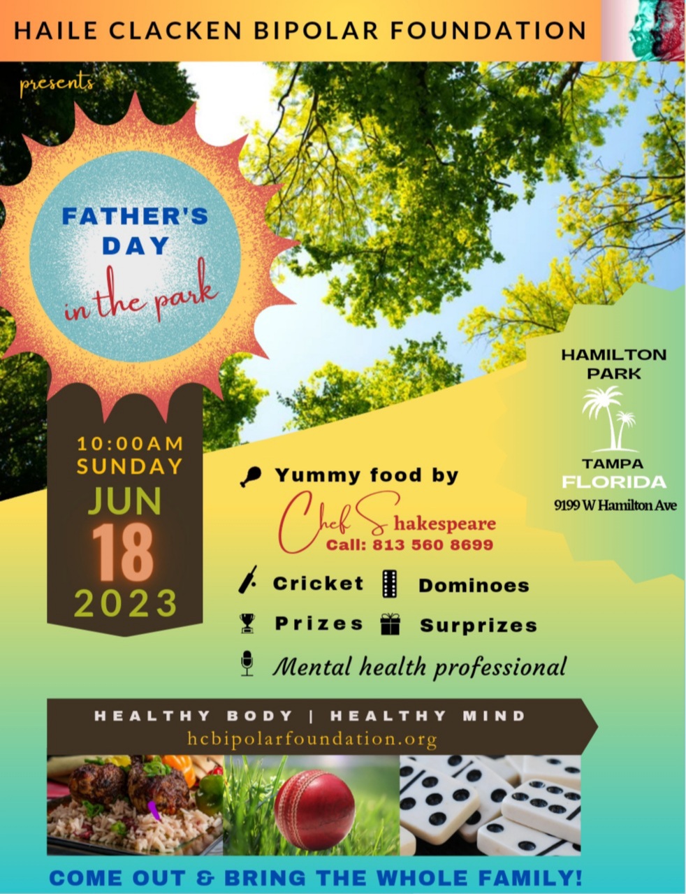 Father’s Day in the Park – Haile Clacken Bipolar Foundation